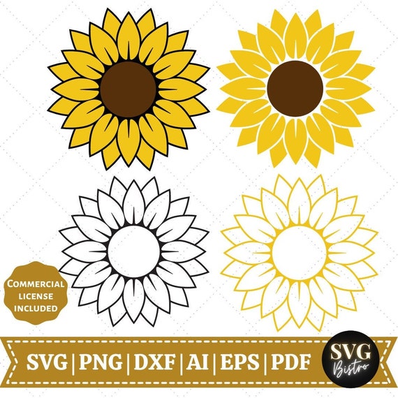 Layered Sunflower SVG Sunflower SVG Flower Svg Cut Files - Etsy