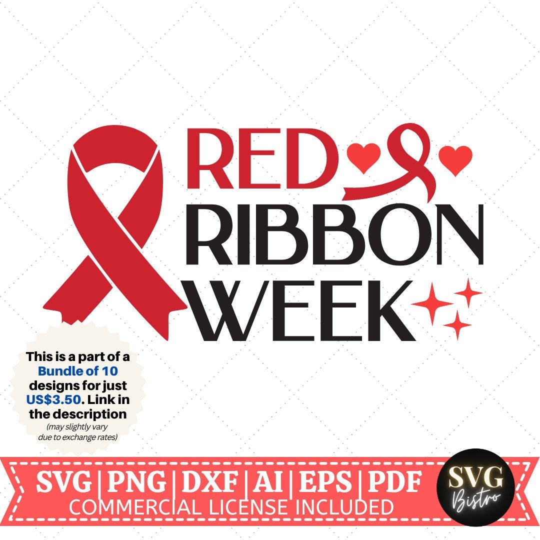 Red Ribbon Week SVG | Red Ribbon Week SVG | No to Drugs SVG | Drug Free ...