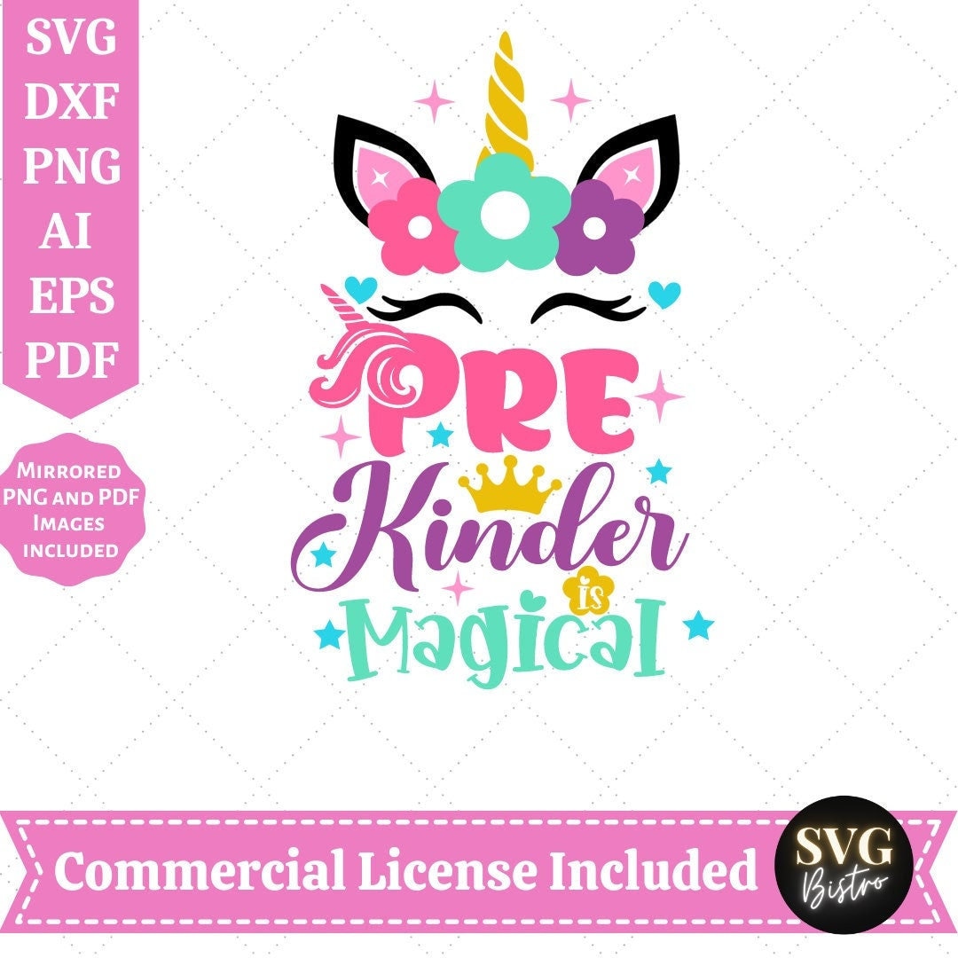 Pre-kinder SVG | Unicorn SVG | Back to School SVG | School Shirt Svg ...