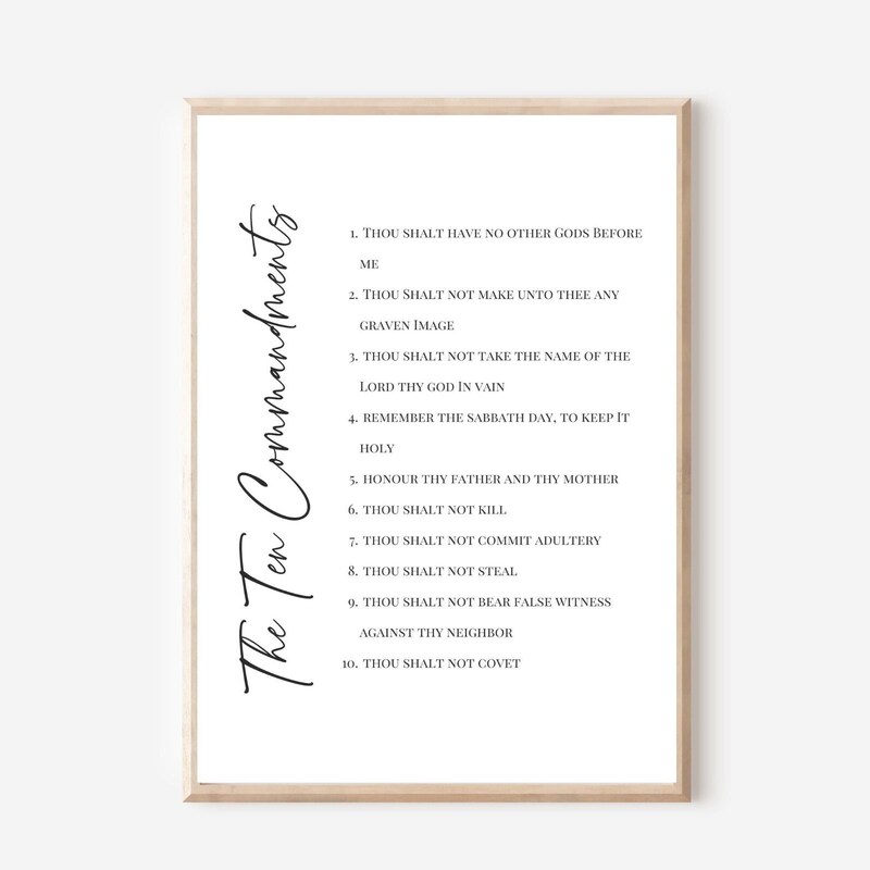 Ten Commandments - Etsy