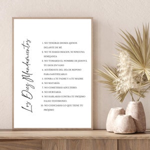 Éxodo 20 Los Diez Mandamientos, Spanish Bible Verse Printable, Exodus ...