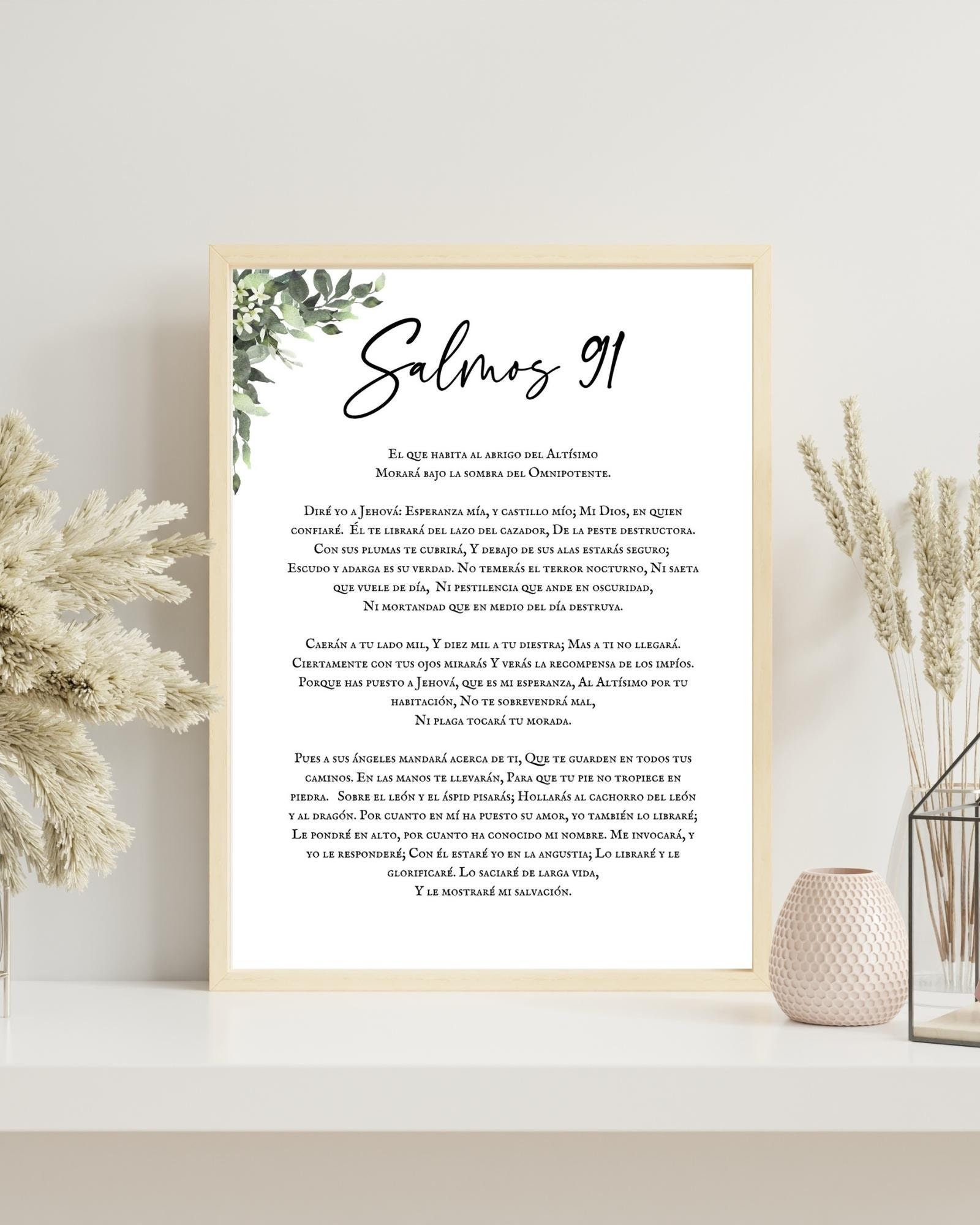 Salmos 91 Spanish Bible Verse Printable Psalms Verso De La - Etsy