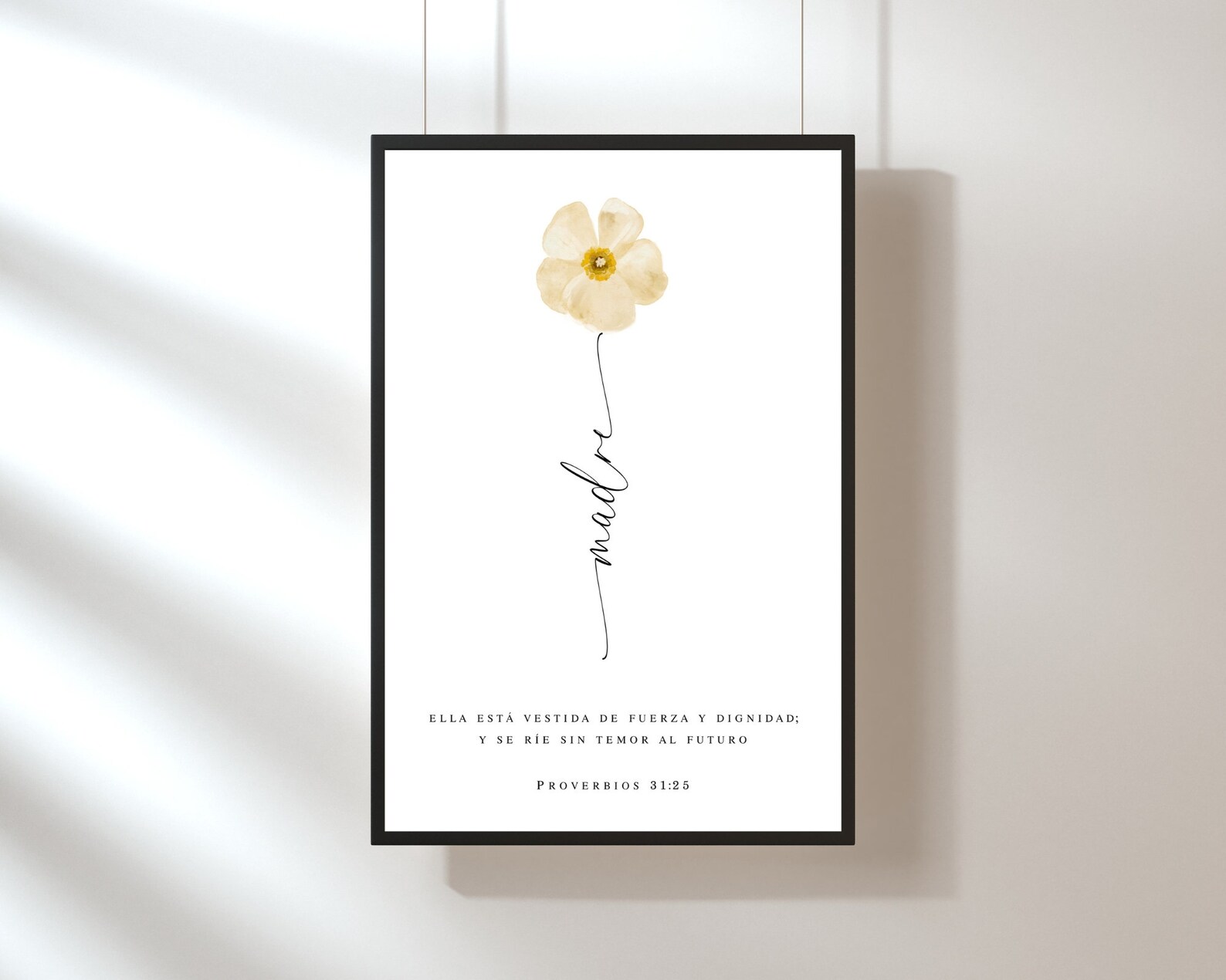 Proverbs 31:25 Spanish Bible Verse Printable, Mother's Day Gift ...