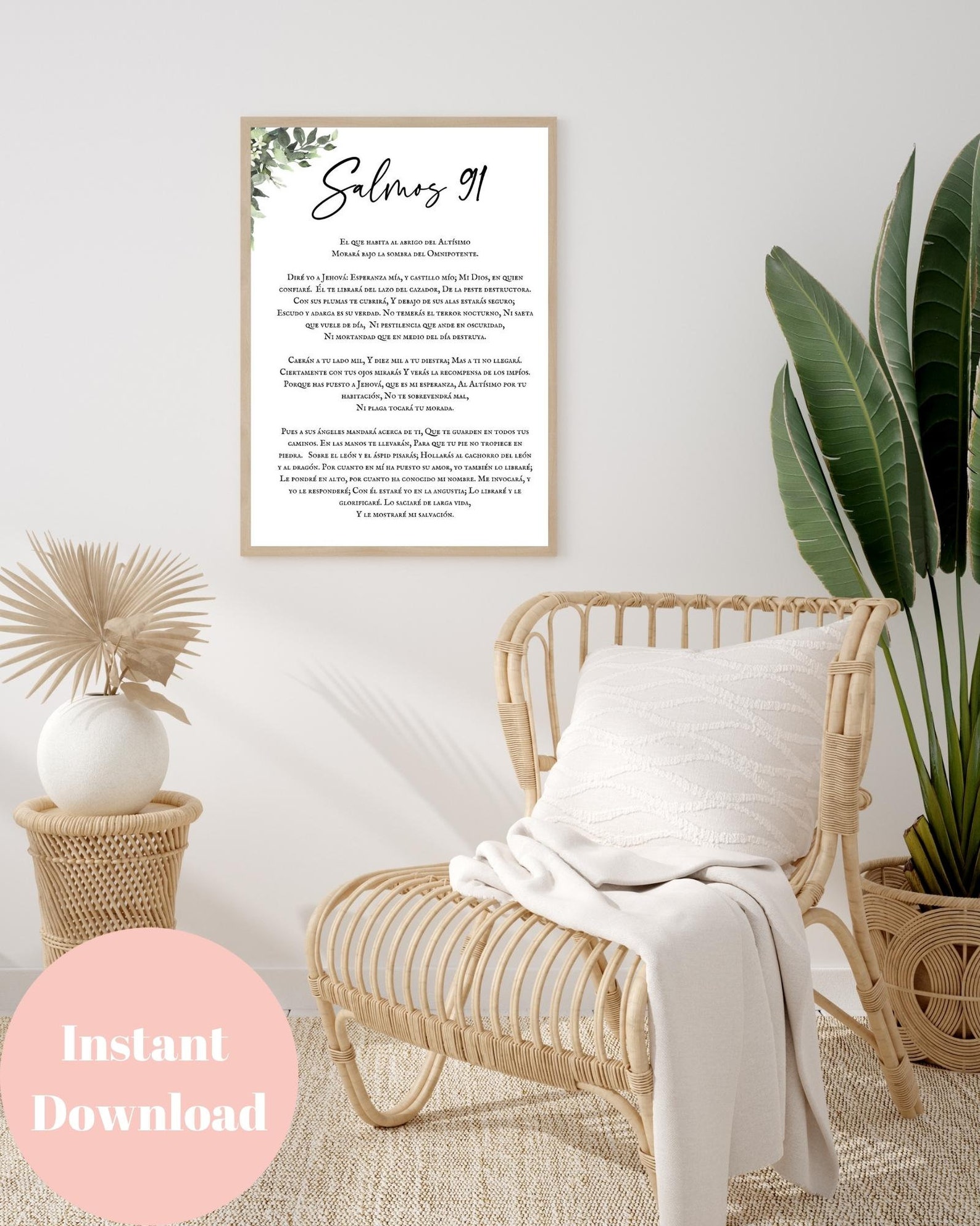 Salmos 91 Spanish Bible Verse Printable Psalms Verso De La - Etsy