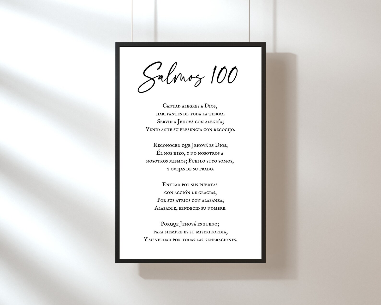 Salmos 100, Versículo Bíblico en Español Imprimible, Salmos, Verso De ...