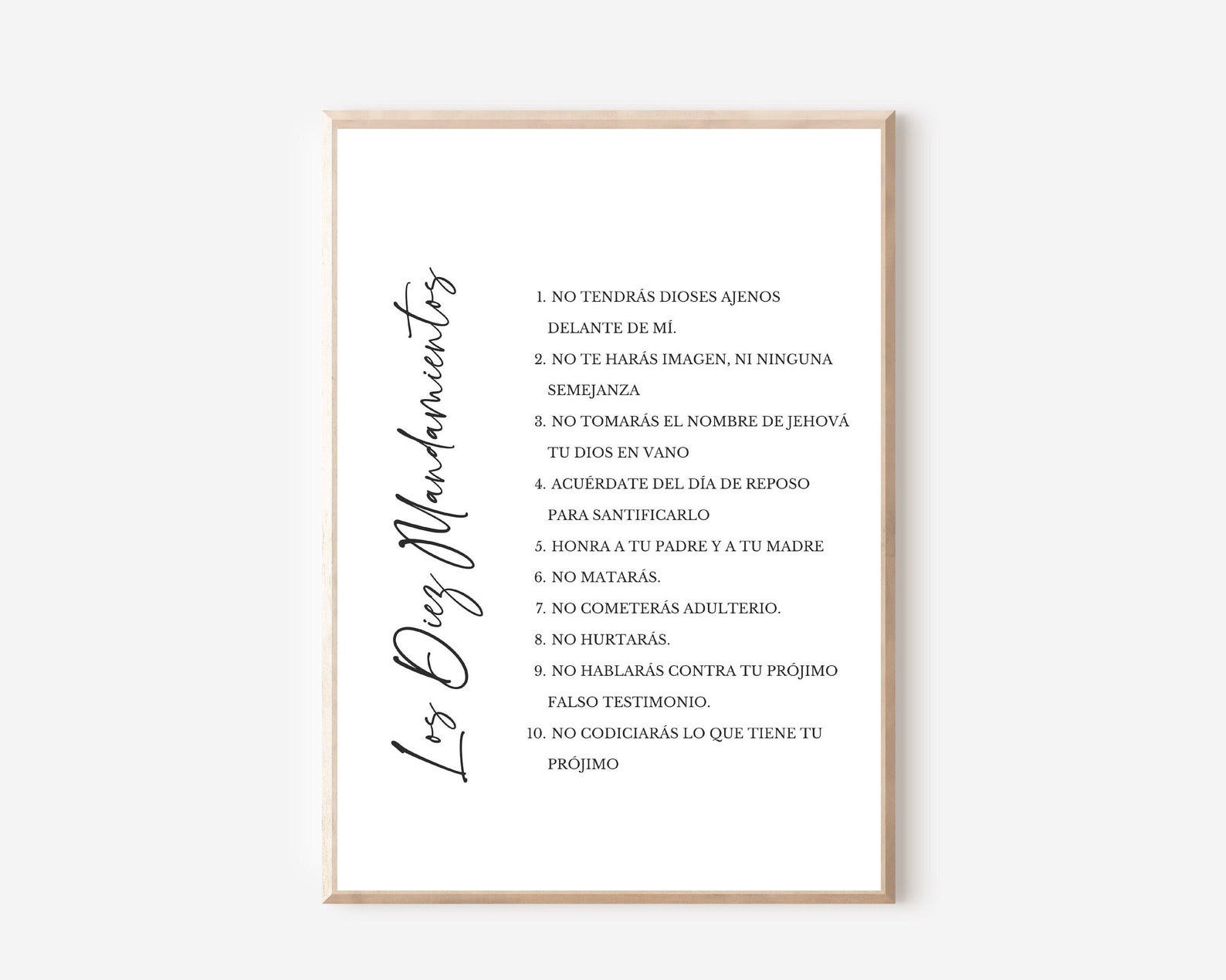 Éxodo 20 Los Diez Mandamientos, Spanish Bible Verse Printable, Exodus ...