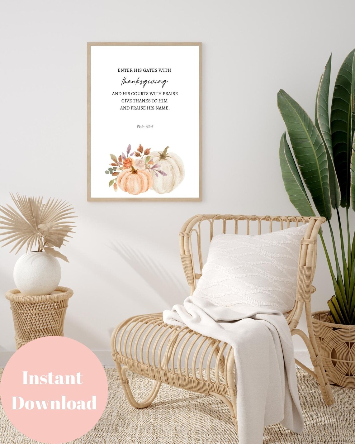 Psalm 100:4 Enter His Gates With Thanksgiving Thanksgiving - Etsy