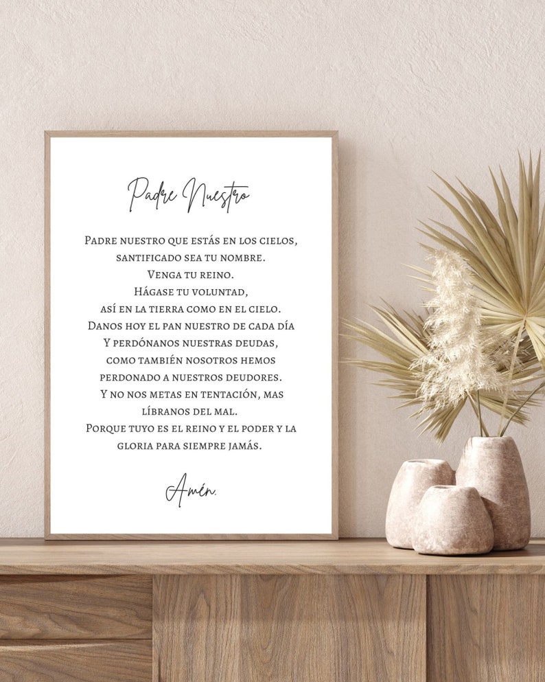 Padre Nuestro Spanish Bible Verse Printable, Matthew, Verso De La ...