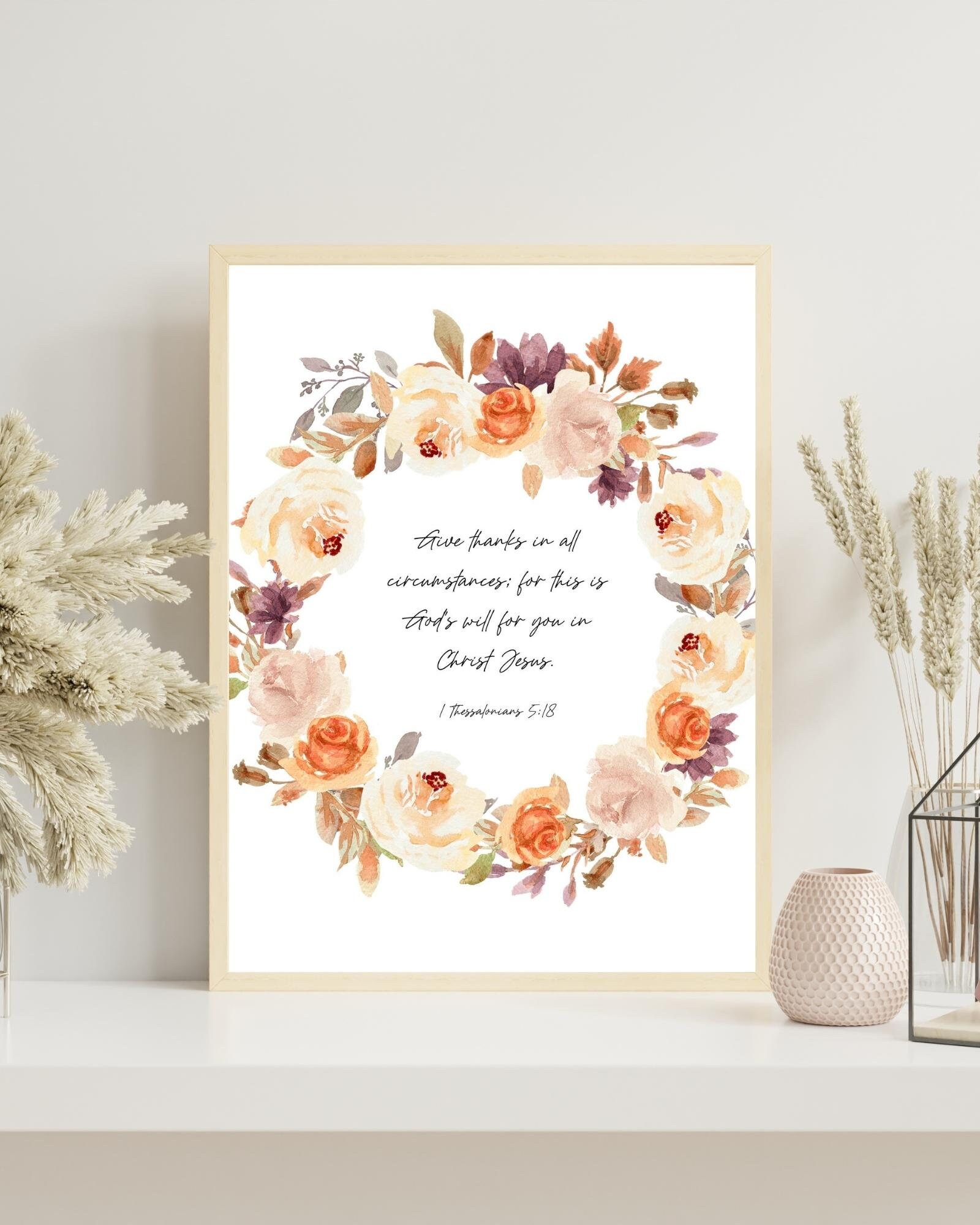 1 Thessalonians 5:18 Give Thanks in All Circumstances, Thanksgiving ...