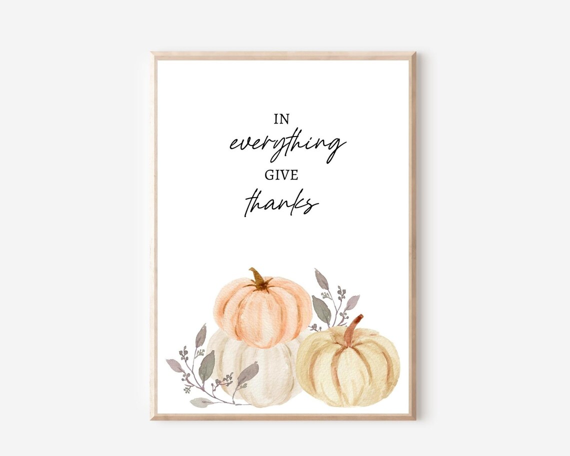 1 Thessalonians 5:18 in Everything Give Thanks Thanksgiving - Etsy