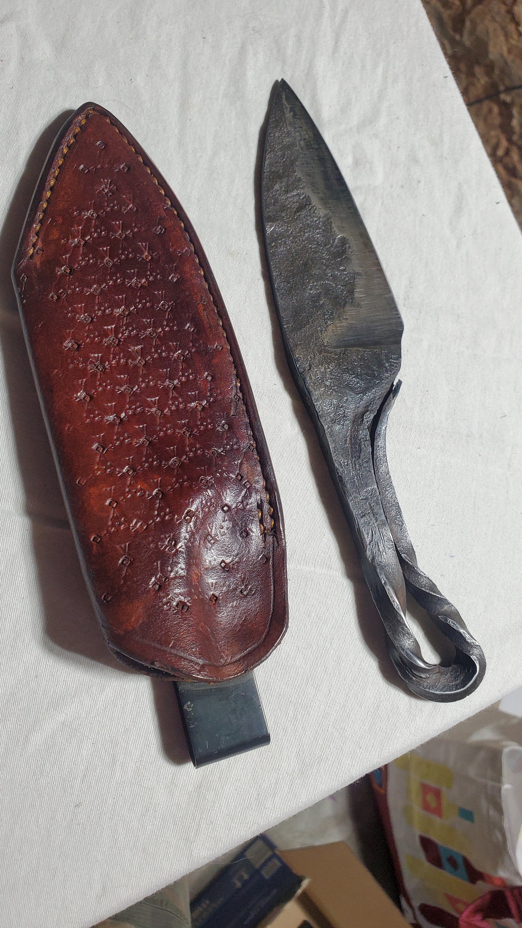 Hand Forged Blacksmith Knife - Etsy
