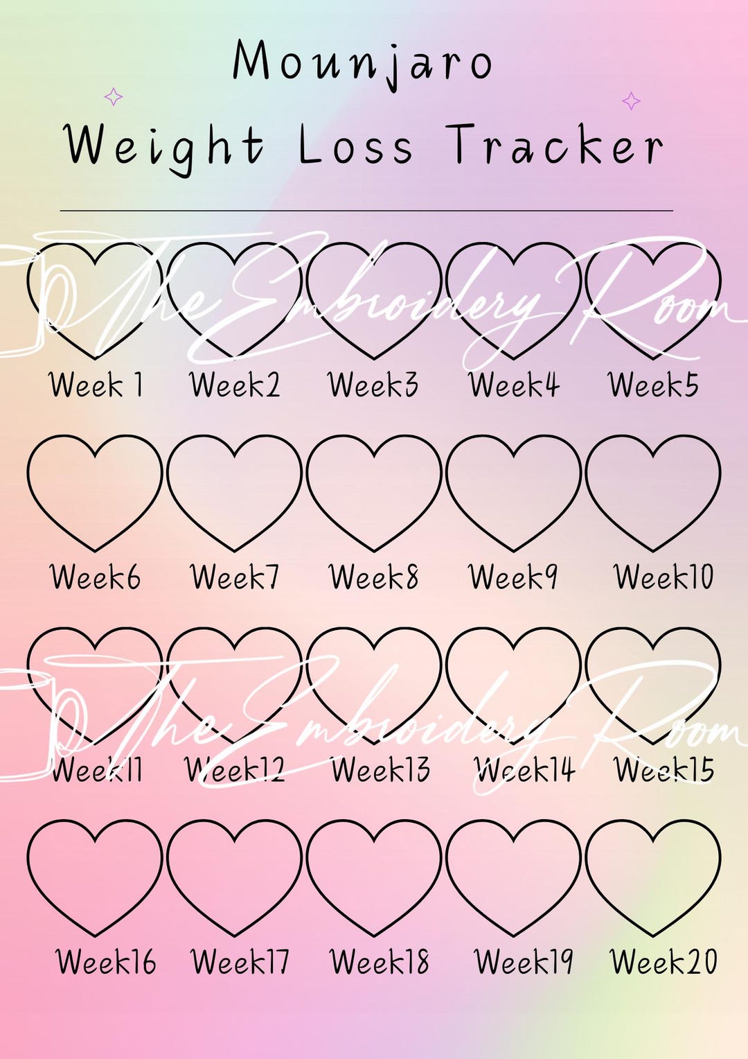 Mounjoro Weight Loss Tracker and Daily Non Negotiables Tracker - Etsy