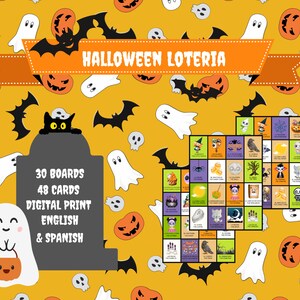 Halloween Loteria Kid Friendly 30 Boards & 48 Cards SPOOKY SZN - Etsy