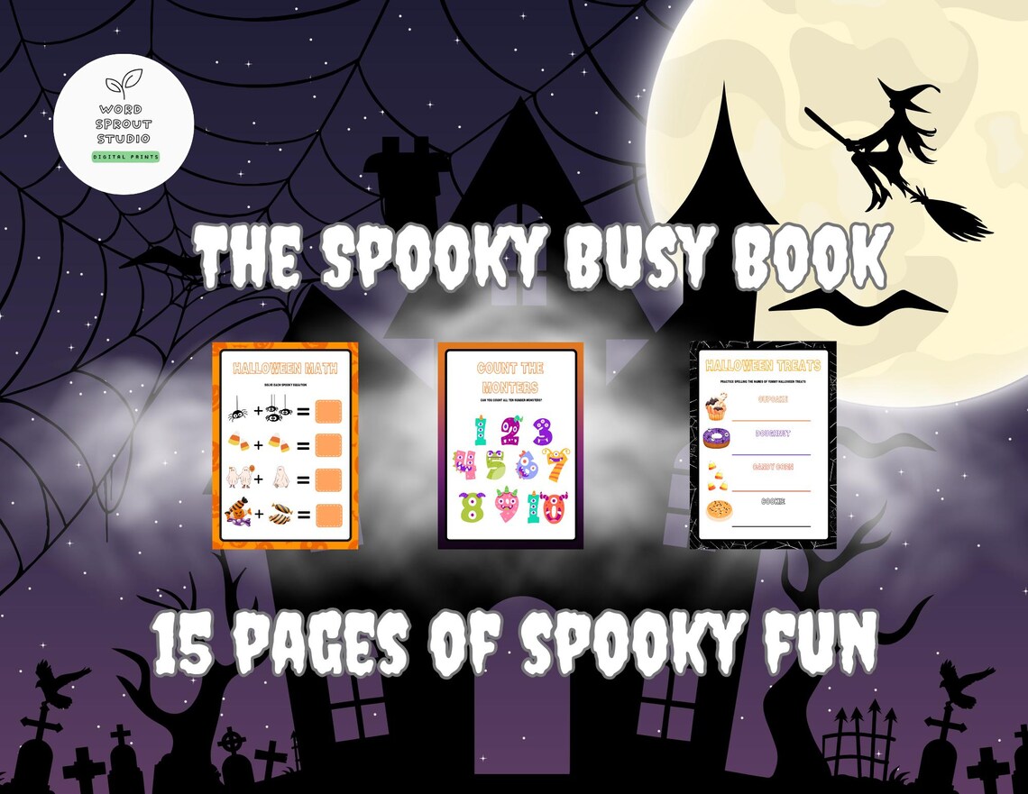 The Spooky Busy Book - 15 Pages of Halloween Activities for Kids ...