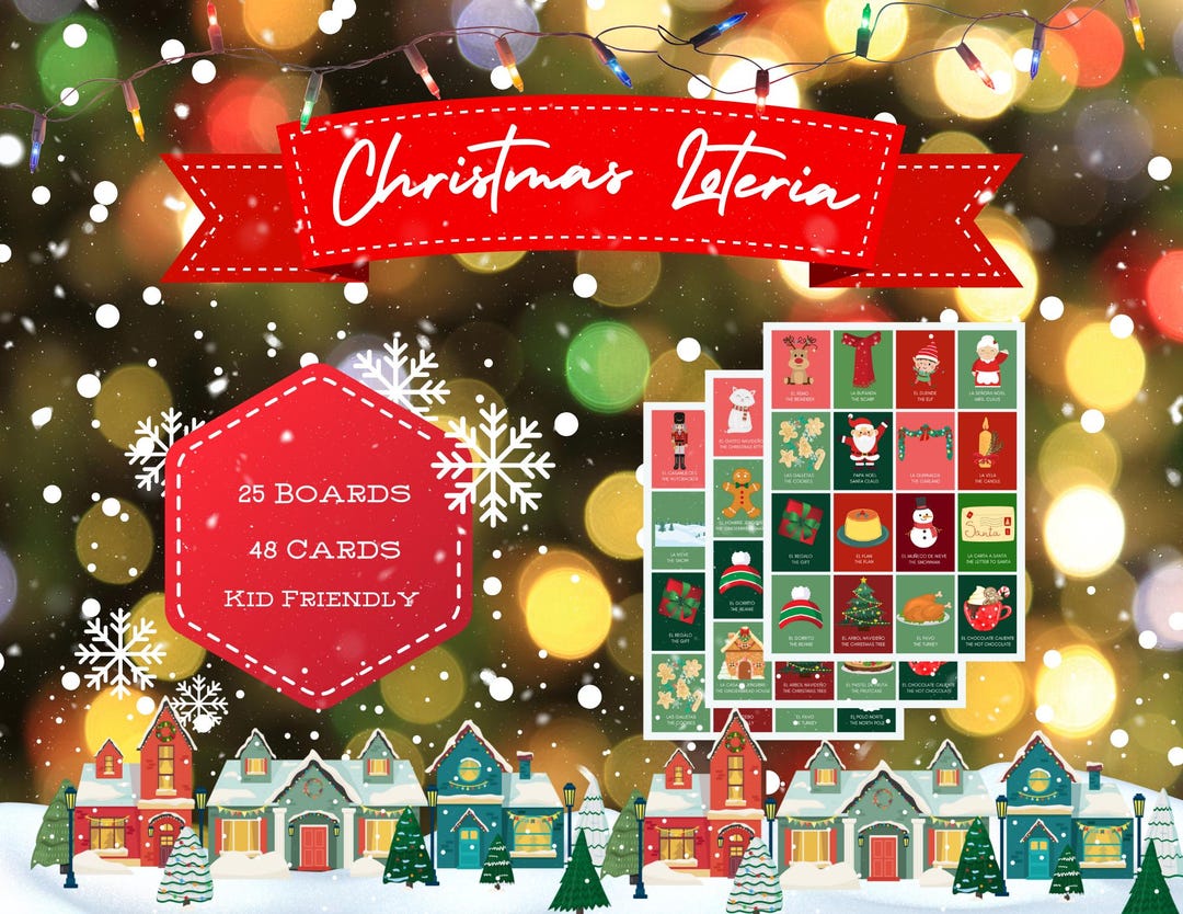 Christmas Loteria - Christmas Bingo - Holiday Games - Christmas Games ...