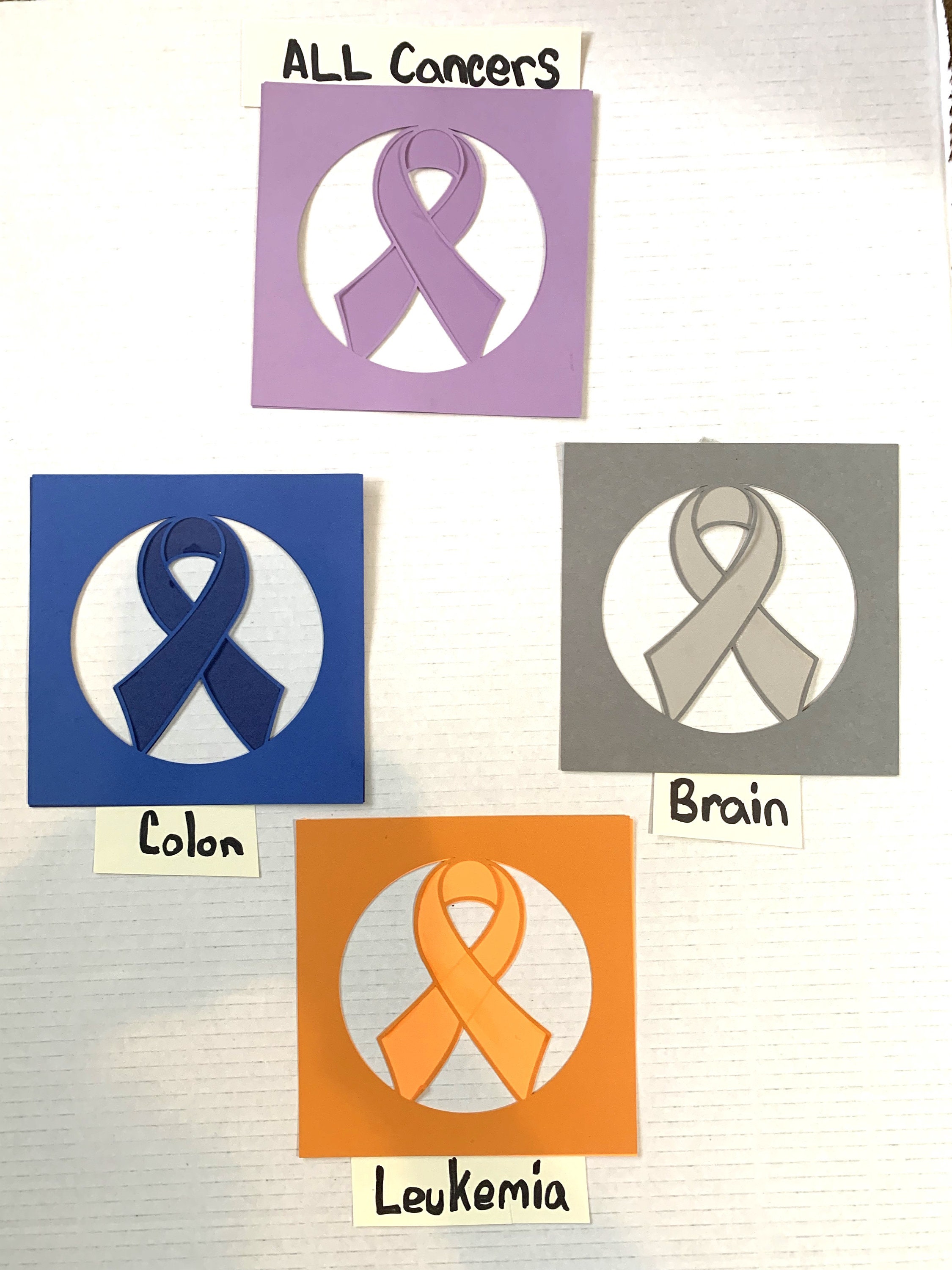 HANDMADE Cancer Awareness/support Ribbon 3d, Shadow Box Scripture ...