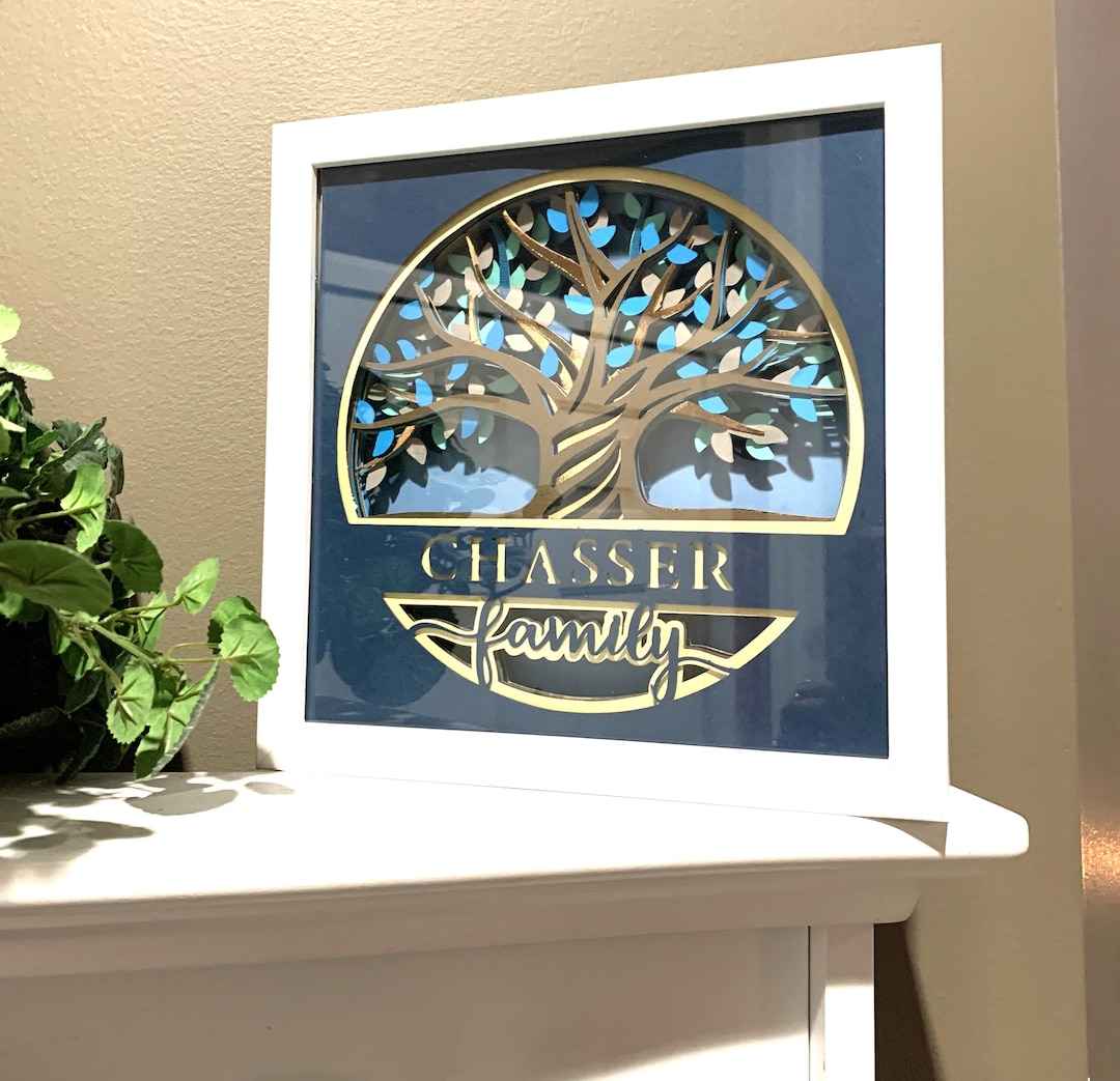 Handcrafted Family Tree 3D Shadow Box |family Unity Tree | Personalized ...