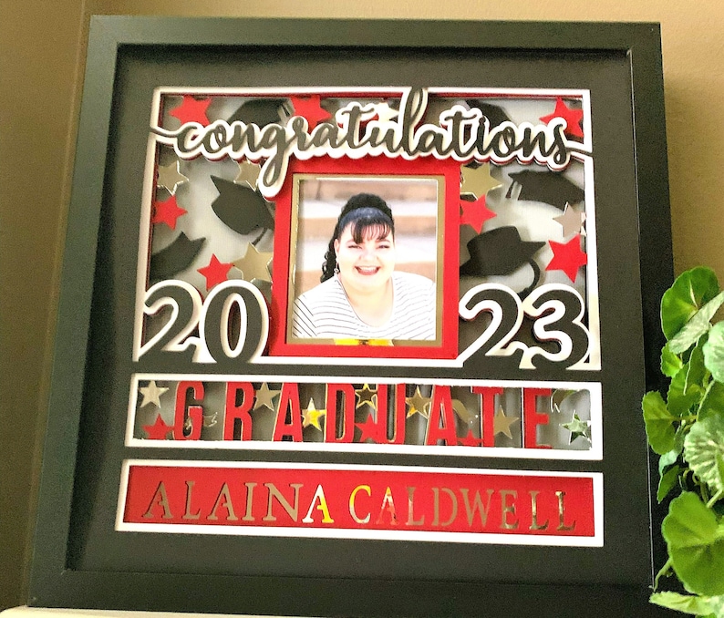 Custom 2025 Graduation 3D Shadow Box: High School Keepsake - Etsy