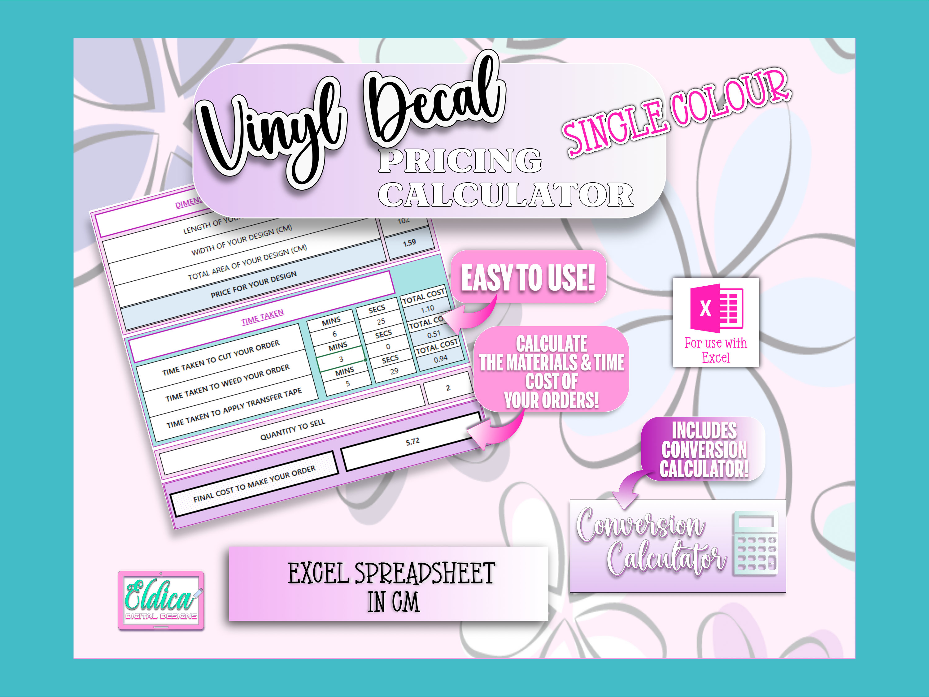 Vinyl Decal Pricing Calculator for Small Businesses in Cm, Cost ...