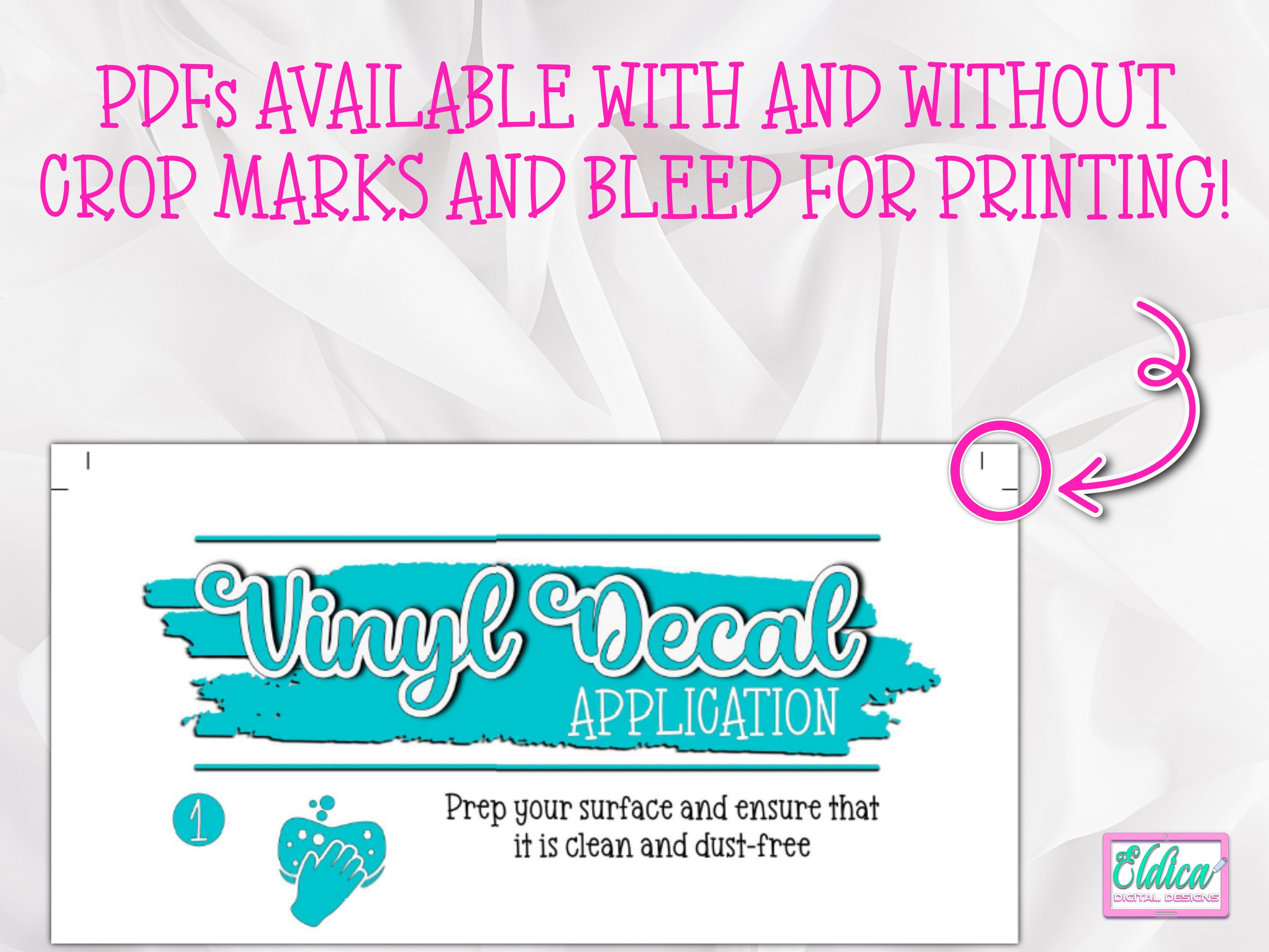 Printable Vinyl Decal Care Card: Application Instructions (digital Download) - Etsy