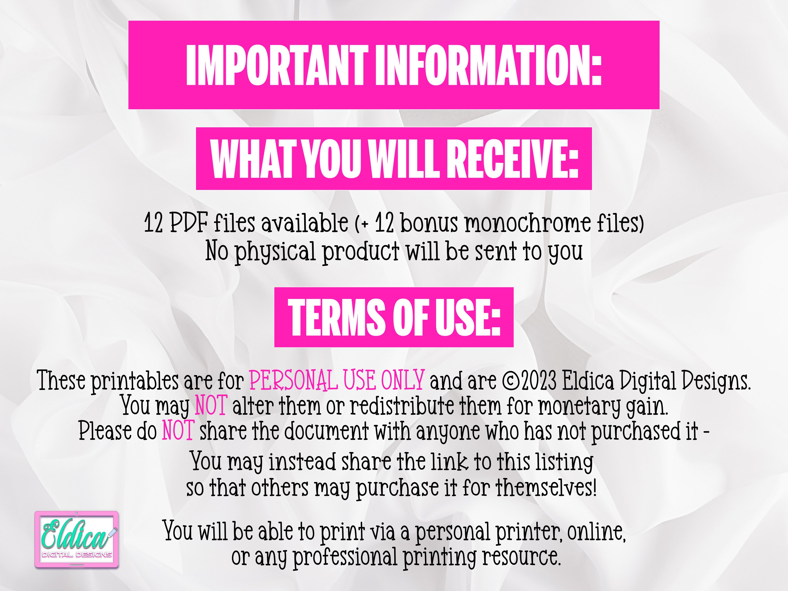 Printable Vinyl Decal Care Card: Application Instructions (digital Download) - Etsy