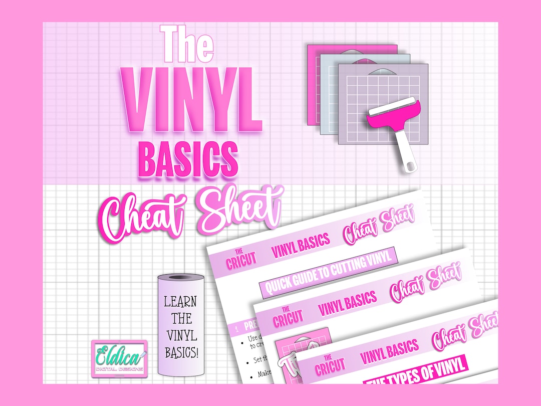 Vinyl Basics Cheat Sheet, Vinyl Guide, Printable Cricut Workbook, Learn ...