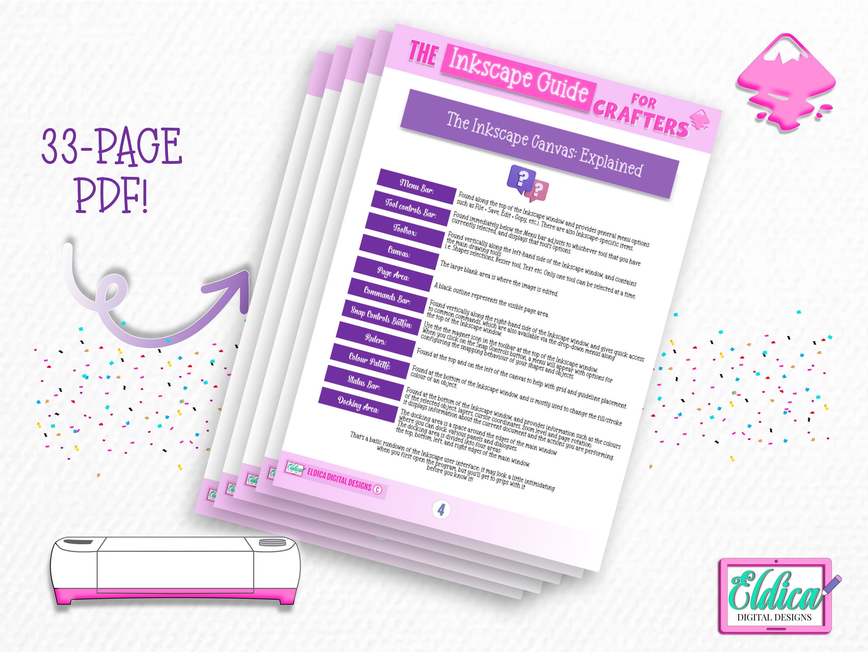 Inkscape Guide for Cricut Crafting, Inkscape Cheat Sheet, Inkscape ...