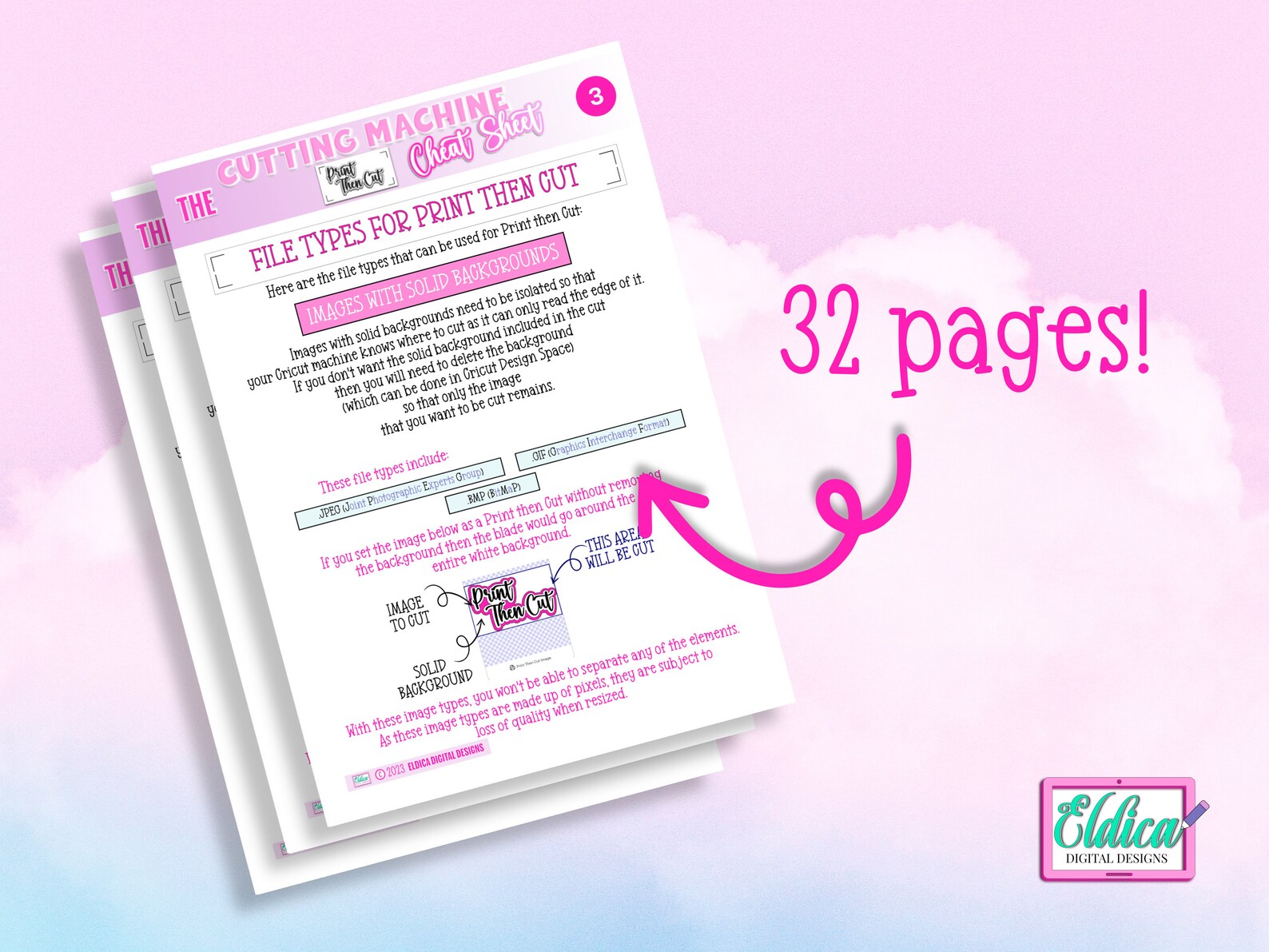 Cricut Print Then Cut Cheat Sheet: Digital Guide (PDF) - Etsy