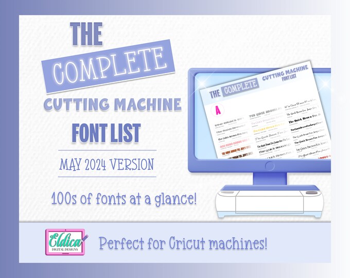 Printable Cheat Sheets for Quick Look Cricut Design Space Fonts ...