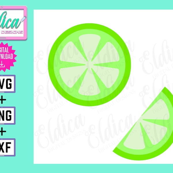 Lime Wedge Clipart - Etsy