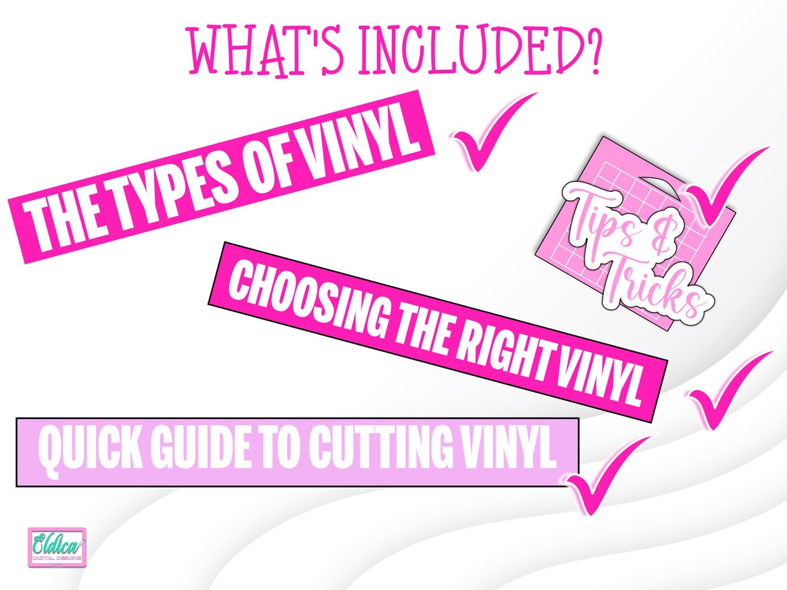 Vinyl Basics Cheat Sheet, Vinyl Guide, Printable Cricut Workbook, Learn ...