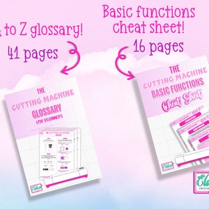 Cutting Machine Cheat Sheet Bundle, Cricut Glossary, Printable Cricut ...