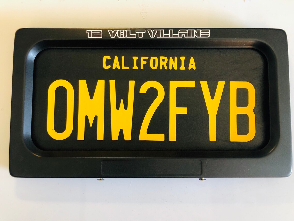 Electric License Plate Cover With Remote Curtain and Custom Text ...