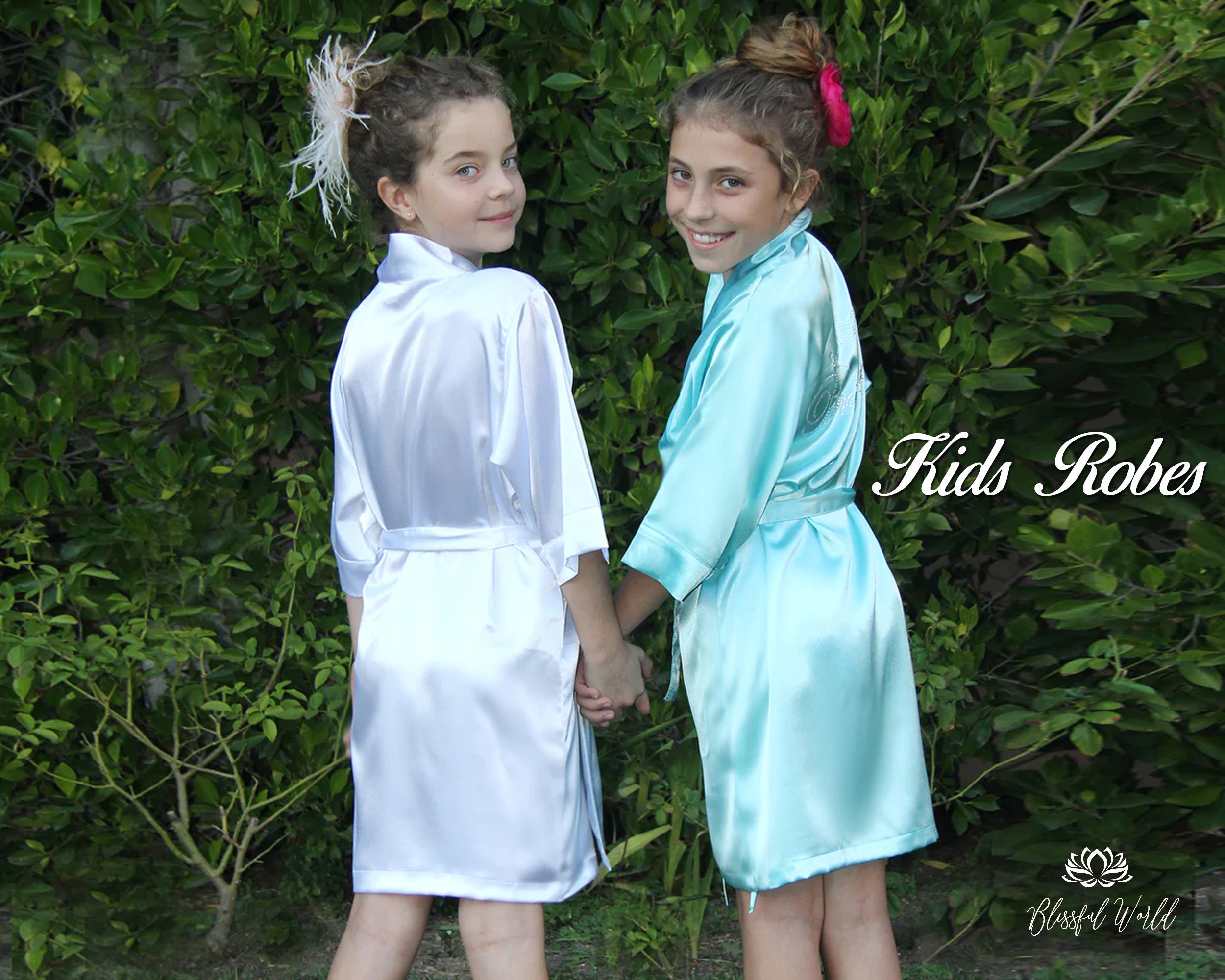 Kids Robes Flower Girl Robes Satin Robes Personalized Robes - Etsy ...