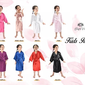 Kids Robes Flower Girl Robes Satin Robes Personalized Robes - Etsy ...