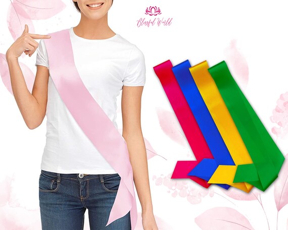 Plain Sash Blank Sash Ribbon Sashes Decorate Sash Satin Sash - Etsy