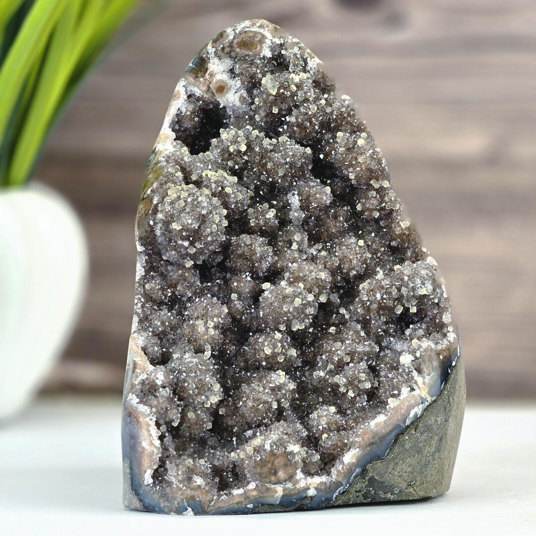 Brown Druzy Quartz Geode – Calcite Clusters From Uruguay - Etsy