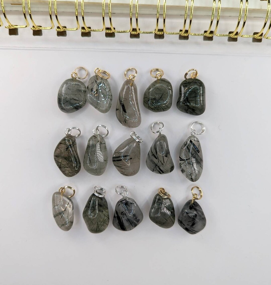 Tumbled Rutilated Quartz Pendants (drilled on Top) (bail 24k Gold ...
