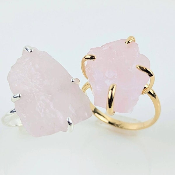 Rose Quartz Ring - Etsy