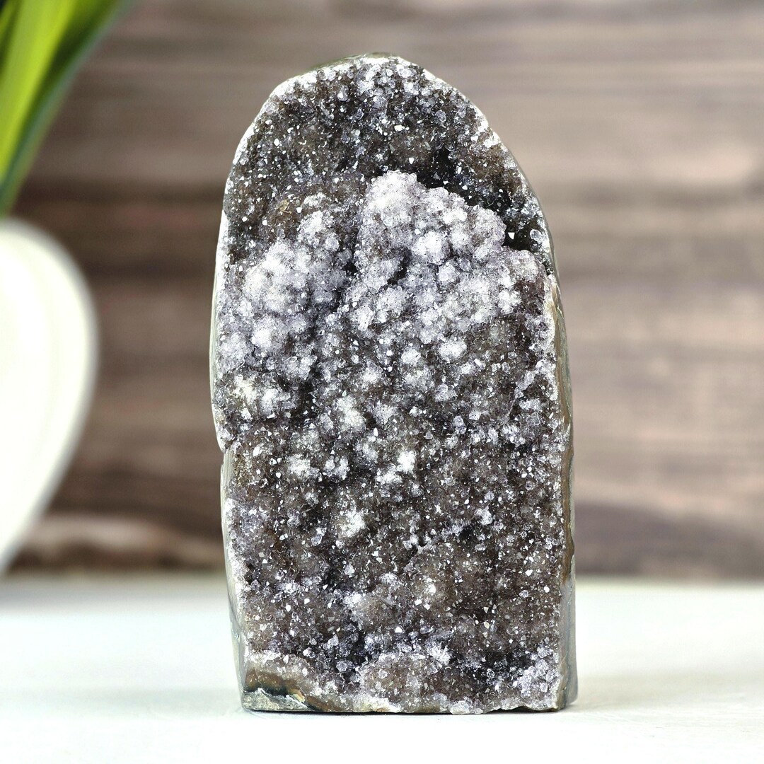 Brown Druzy Quartz Geode – Sparkling Natural Crystal Cluster From ...