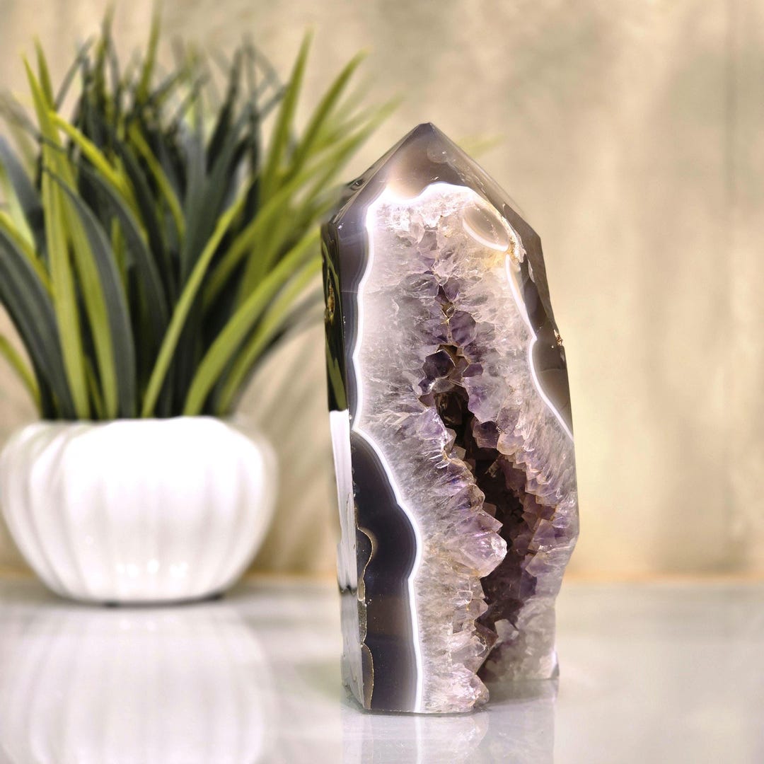 Amethyst Obelisk, Crystal for Home Decor, Amethyst, Protective Crystal ...