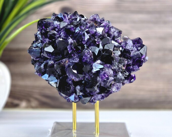Natural Amethyst Rosette Cluster – Deep Purple Crystals From Uruguay ...