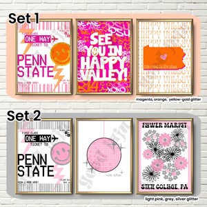 Penn State, PSU Wall Art - Set of 3 - Choose Your Favorite Set! Trendy ...