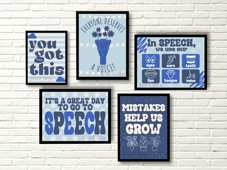 COASTAL Theme Speech Therapy Room Decor Bundle - Colorful, Inspiring ...