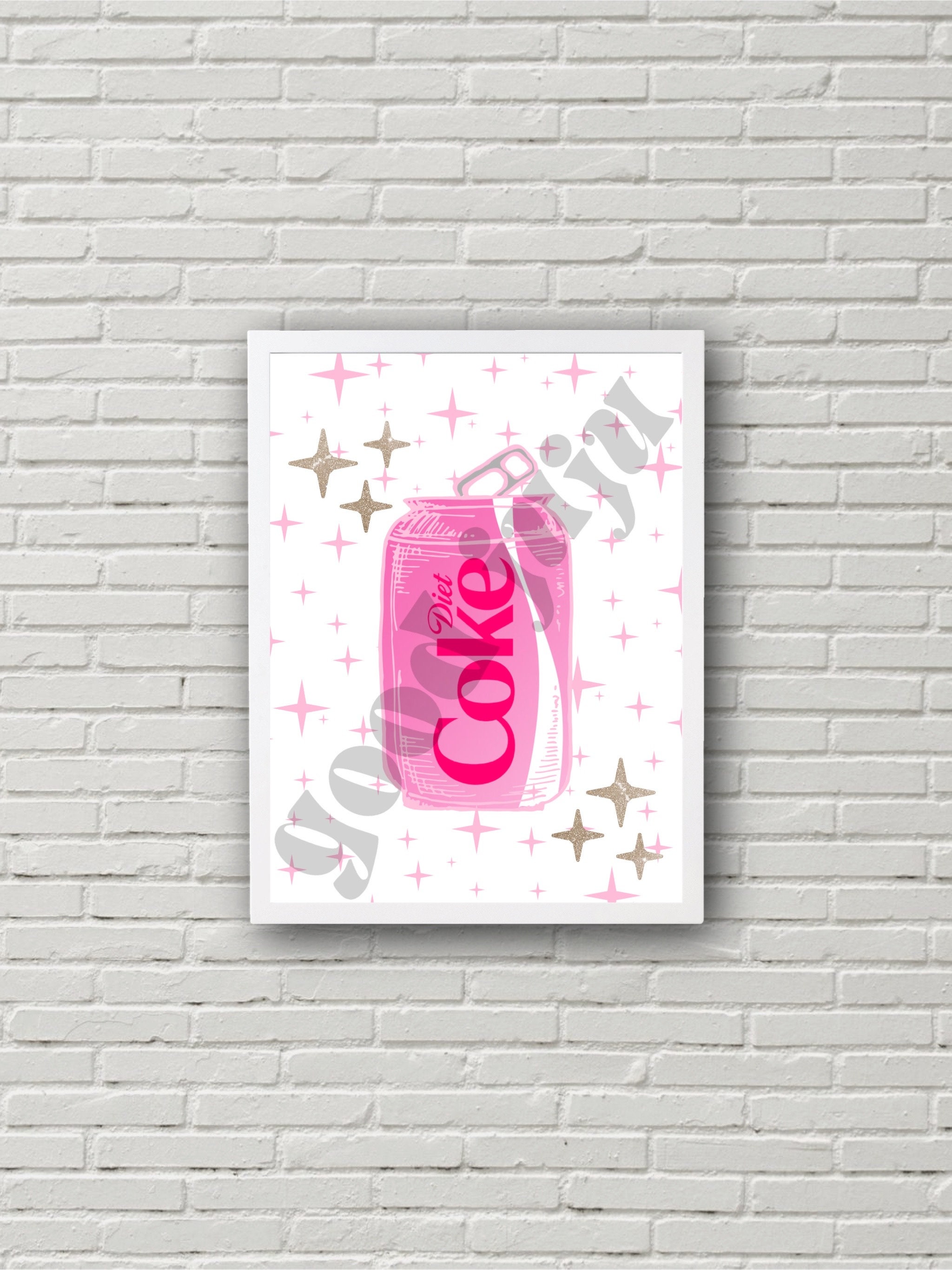 Preppy Pink Soda Can Wall Print (digital Download) Preppy Wall Prints ...