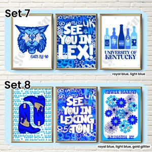 UKY Lexington, Kentucky Wall Art - Set of 3 - Choose Your Favorite Set ...