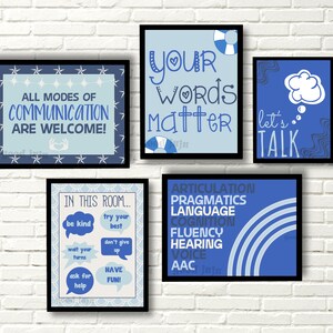 COASTAL Theme Speech Therapy Room Decor Bundle - Colorful, Inspiring ...