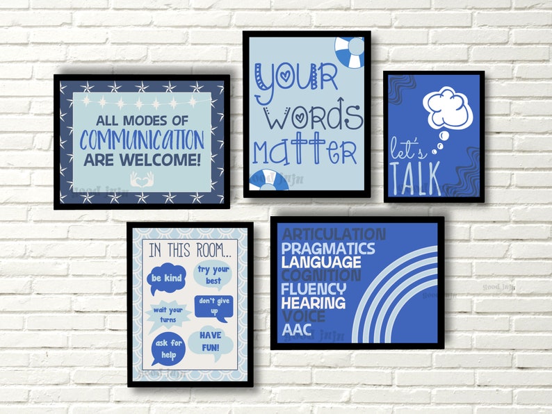 COASTAL Theme Speech Therapy Room Decor Bundle - Colorful, Inspiring ...