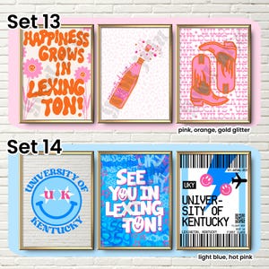 UKY Lexington, Kentucky Wall Art - Set of 3 - Choose Your Favorite Set ...