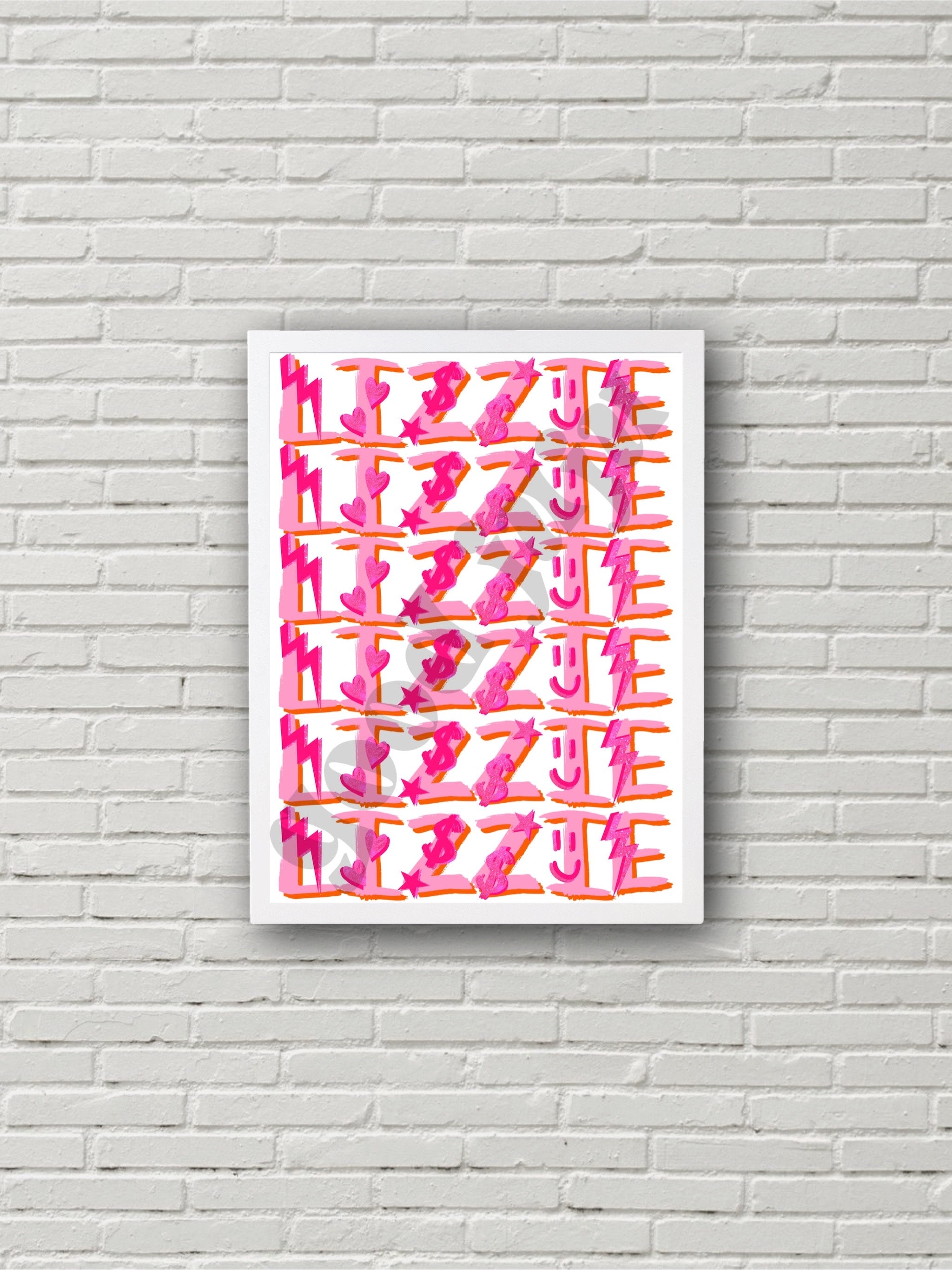 Preppy Custom Name Wall Print digital Download - Etsy